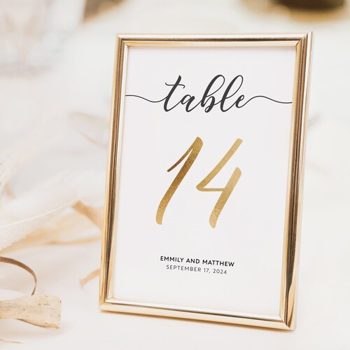 Party Supplies Texas Gold Table Number Gold Table Numbers.Table Numbers ...