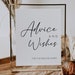 Advice and Wishes Sign Template, Wedding Advice and Wishes Sign, Modern ...