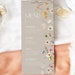 Wedding Menu Template, Beige Menu, Boho Wildflower Menu Cards evie - Etsy
