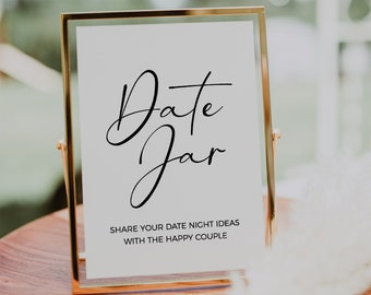 Date Jar Sign, Date Night Sign, Mr and Mrs, Date Ideas, Date Night Idea ...