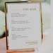 Bar Menu Sign, Gold Bar Menu, Gold Menu Sign, Drinks Menu Template ...