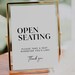 Open Seating Sign, Wedding Open Seating, Find Your Seat Sign, Classic ...