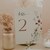 Wedding Table Number Sign, Beige Table Number Template, Floral Wedding ...