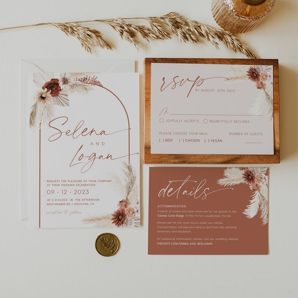Boho Invitation - Etsy