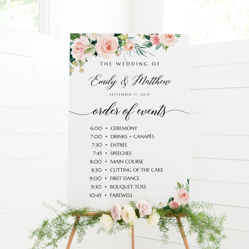 Order of Events - Etsy