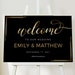 Welcome Sign Wedding, Black and Gold Welcome Sign, Instant Download ...