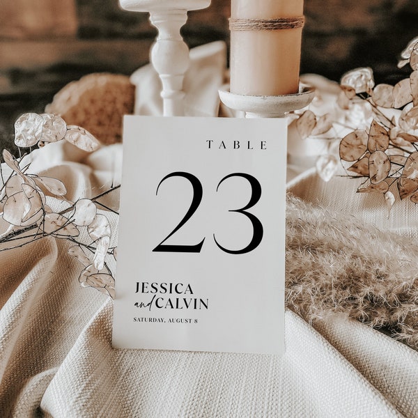 Elegant Table Number - Etsy