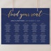 Seating Chart Template, Navy and Gold Seating Plan, Seating Chart ...