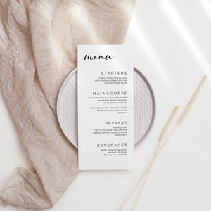 Boho Menu Template, Wedding Dinner Menu Template, Menu Template Instant ...