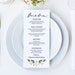 Elegant Menu Template With Modern Script and White Flowers and Roses ...