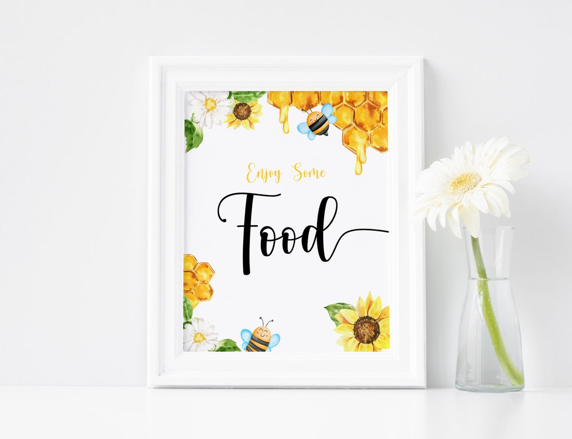 Food Sign Template Baby Shower Food Sign Drinks Bar Sign - Etsy