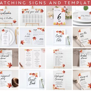 Autumn Wedding Program, Fall Wedding Program, Wedding Ceremony Program ...
