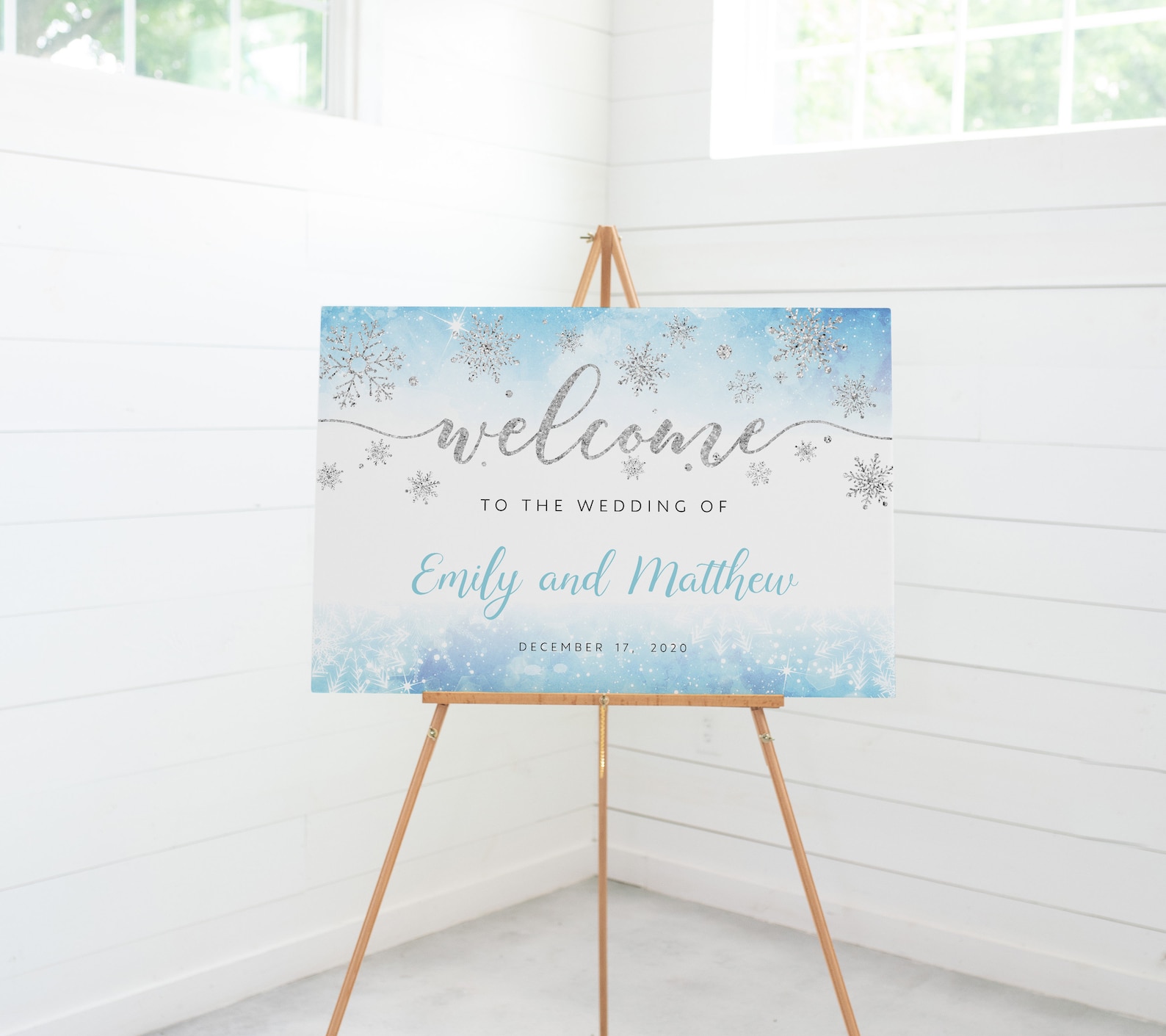 Winter Welcome Sign Template Winter Wonderland Sign - Etsy