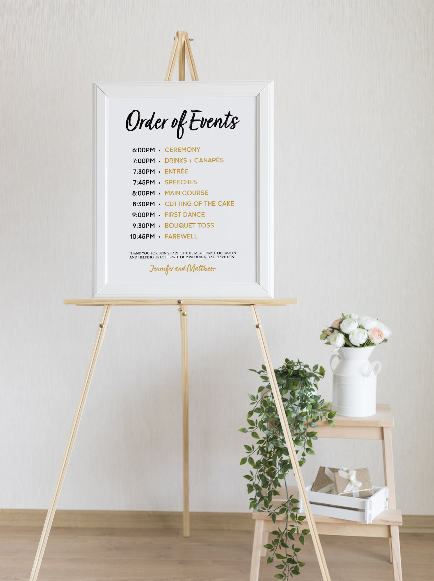 Wedding Program Template Order of Events Sign Wedding - Etsy