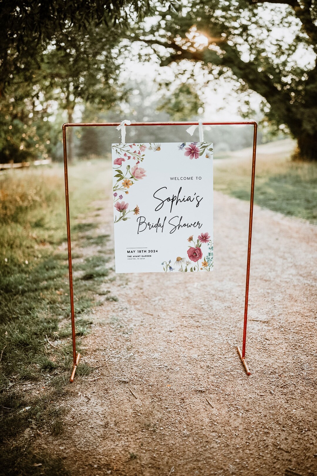 Floral Welcome Sign, Wildflower Welcome Sign, Bridal Shower Welcome ...