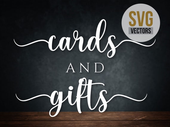 Cards and Gifts SVG Wedding Sign Cards and Gifts Cut File | Etsy Australia