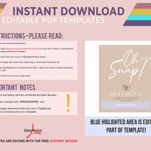 Oh Snap sign Share the love sign Wedding hashtag sign Boho | Etsy