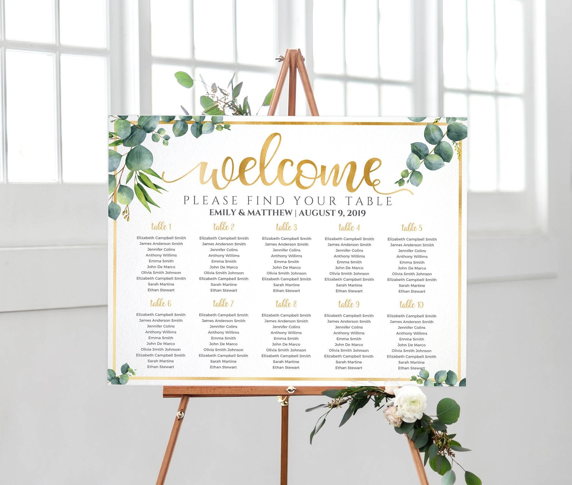 Wedding Seating Chart Wedding Table Plan Seating Chart Etsy