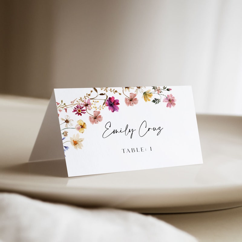 Floral Place Cards - Etsy