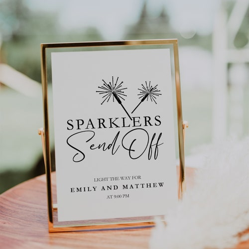 Let Love Sparkle Sign Wedding Sign Template Wedding Sparkler - Etsy