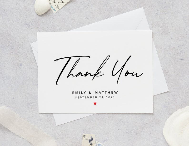 Elegant Thank You Cards Thank You Note Cards Thank You | Etsy