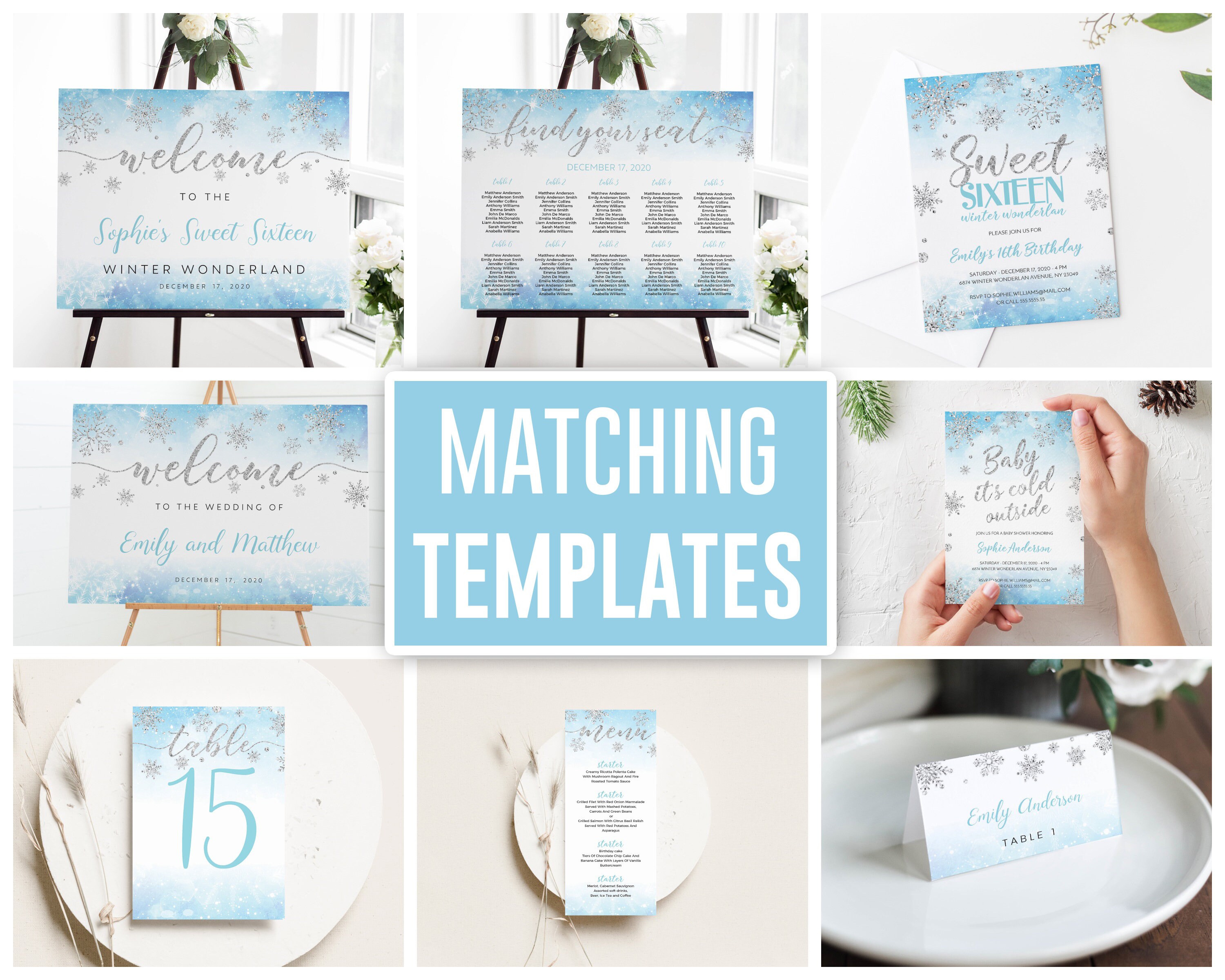 Winter Welcome Sign Template Winter Wonderland Sign - Etsy