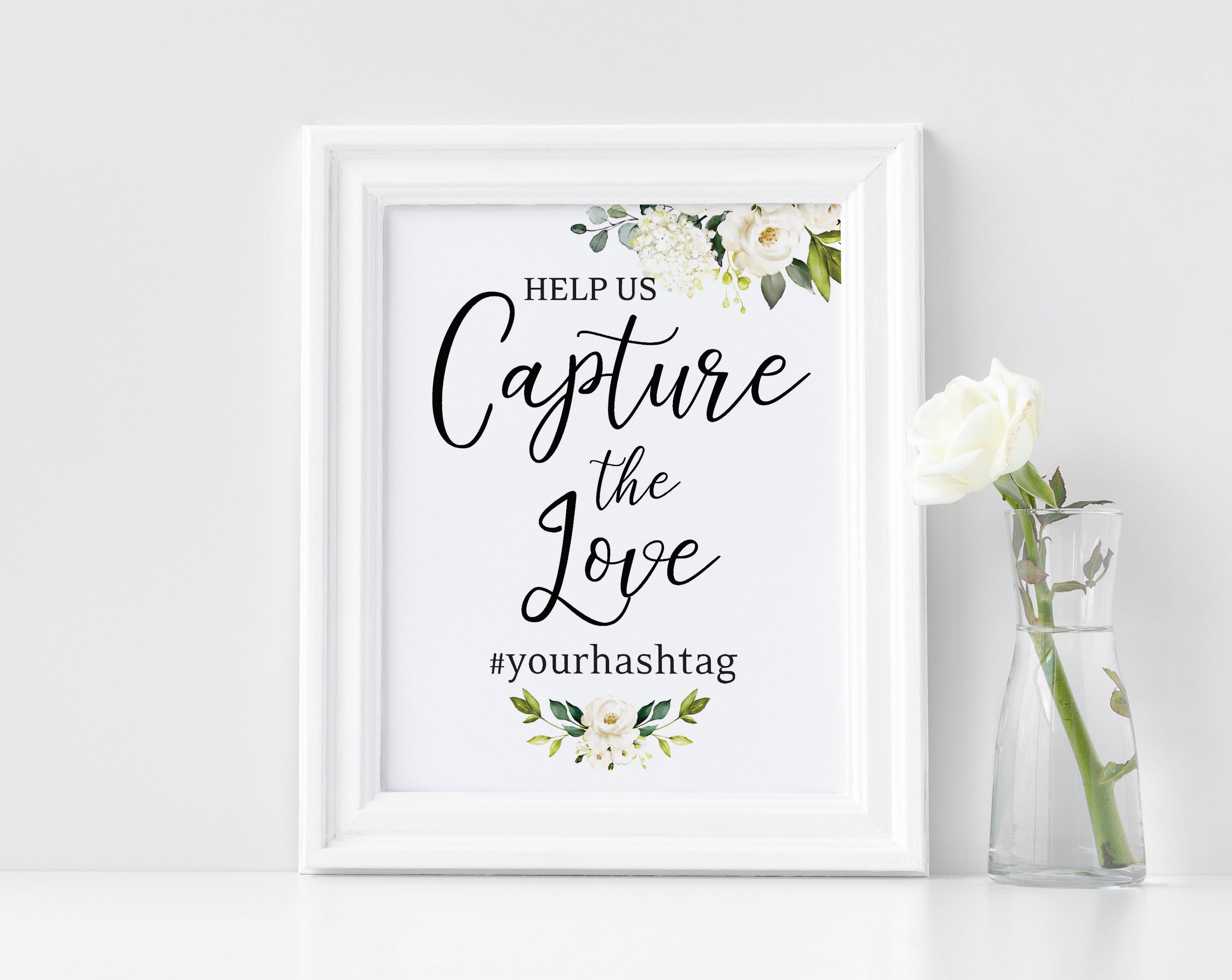 12 Wedding Signs in One Bundle White Flowers and Modern | Etsy