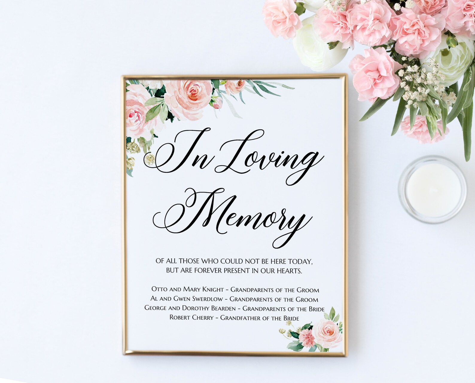In Loving Memory Signs Wedding in Loving Memory Sign in - Etsy