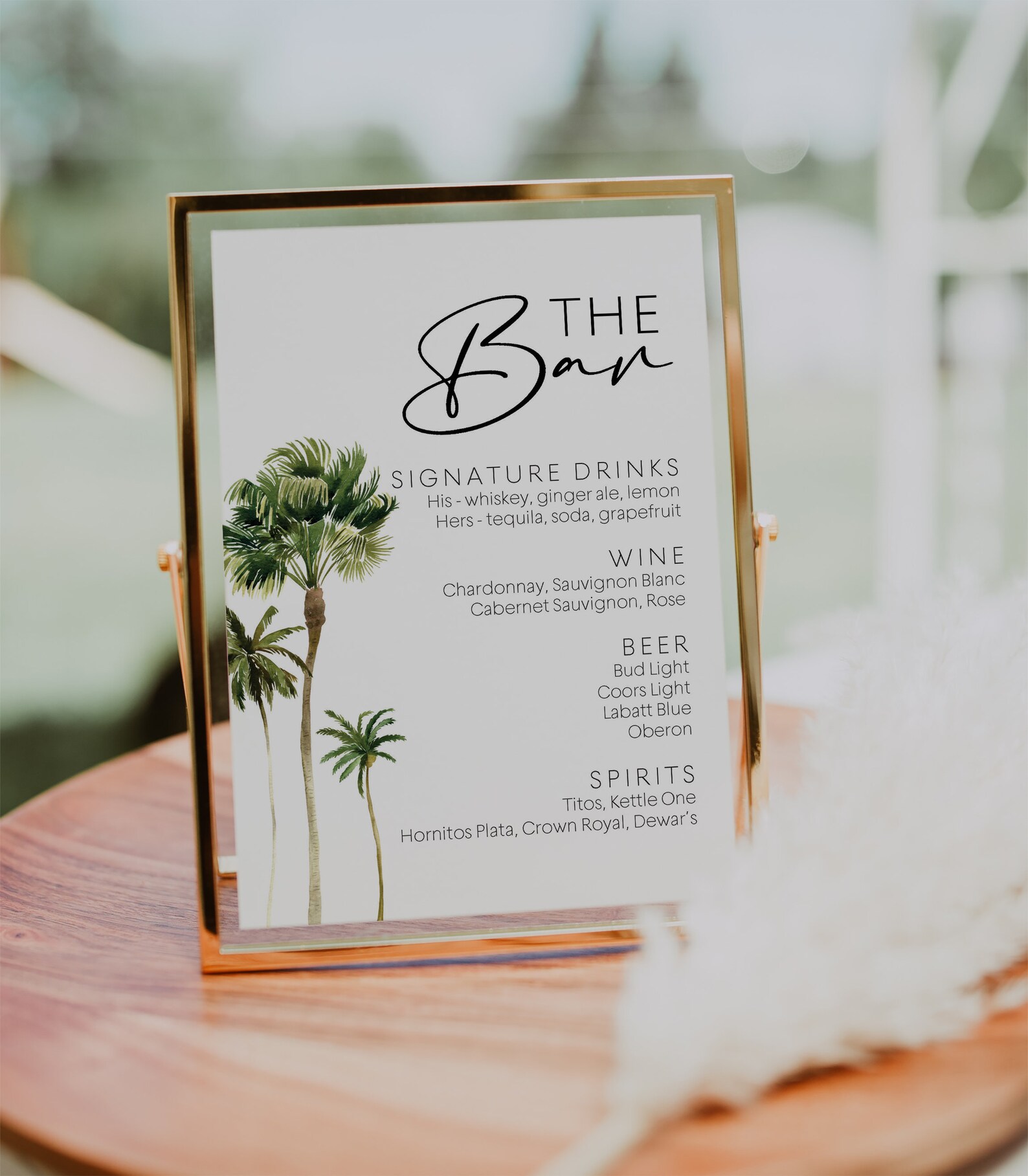 Bar Menu Sign Tropical Bar Menu Bar Menu Template Instant | Etsy