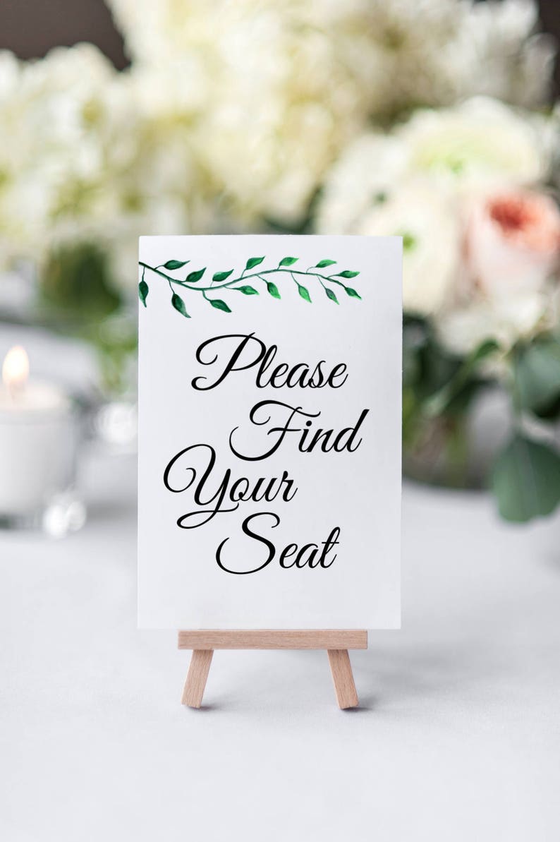 Find Your Seat Sign Wedding Seating Sign Seating Sign | Etsy