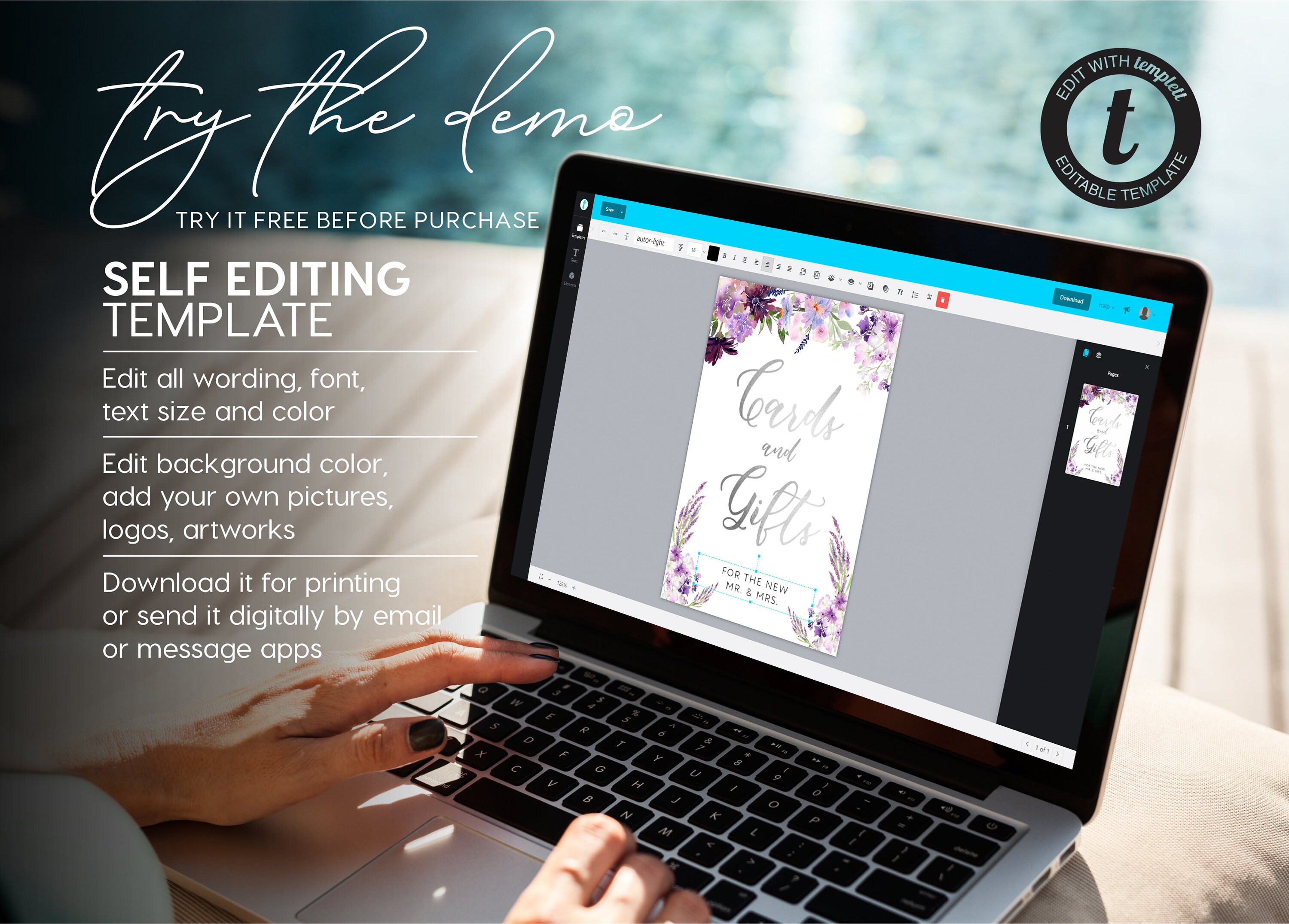 Lavender Cards and Gifts Sign Lavender Purple and Silver - Etsy