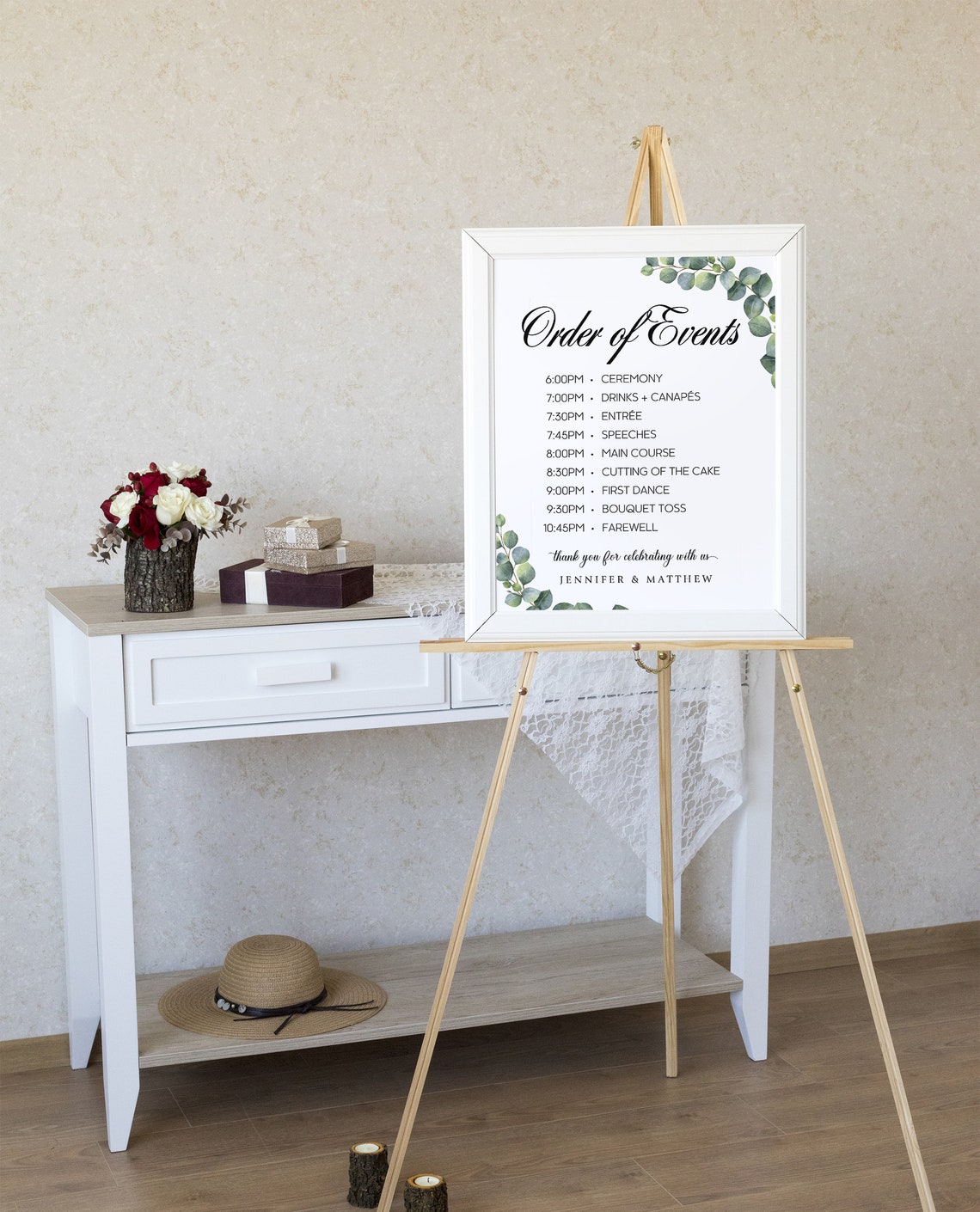 Order of Events Wedding Sign Wedding Timeline Sign Wedding - Etsy