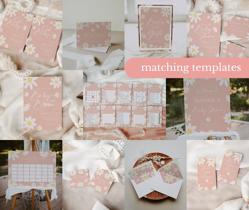 Pink Bottle Labels Daisy Flower Baby Shower Bottle Label - Etsy