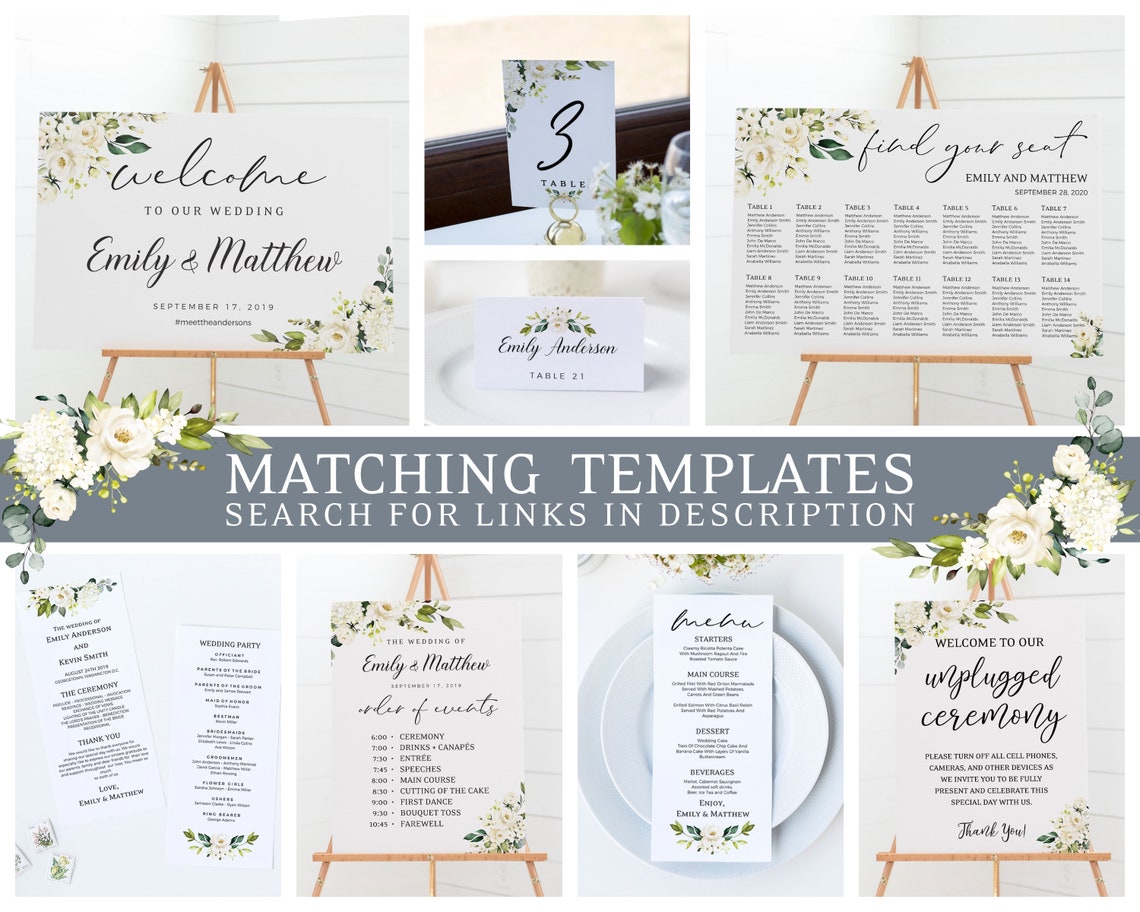 In Loving Memory Wedding Sign Template Editable Wedding | Etsy