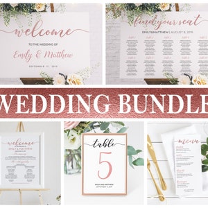 Program Sign Wedding Rose Gold Wedding Program Wedding | Etsy