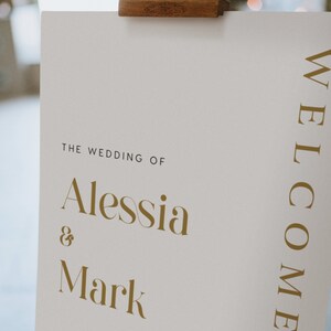 Welcome Sign Wedding, Gold Welcome Sign, Welcome Sign Template NEAGOLD ...