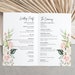 Booklet Wedding Program Template, Wedding Program Booklet, Floral ...