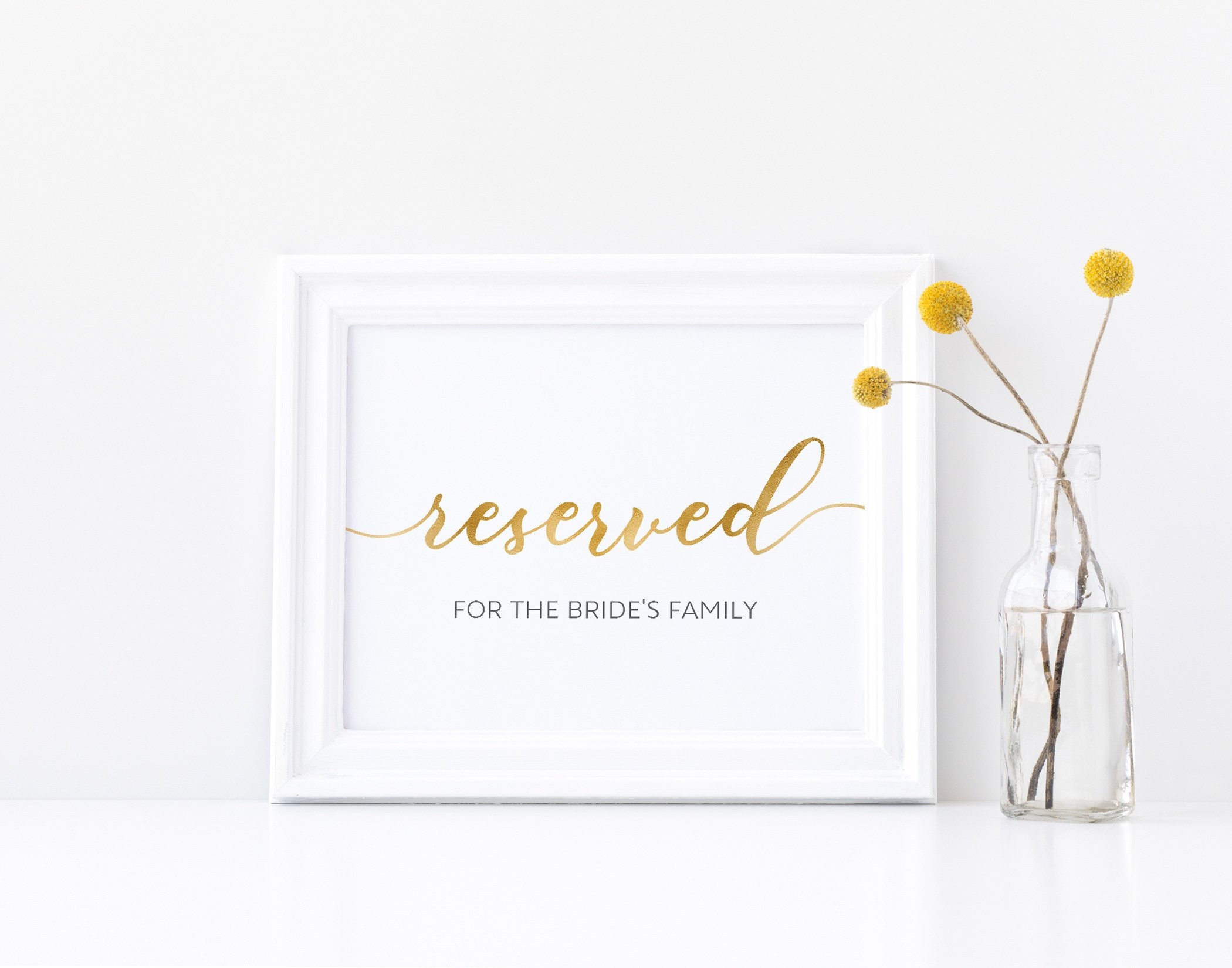 Reserved Sign Reserved Wedding Sign Wedding Signs Gold - Etsy