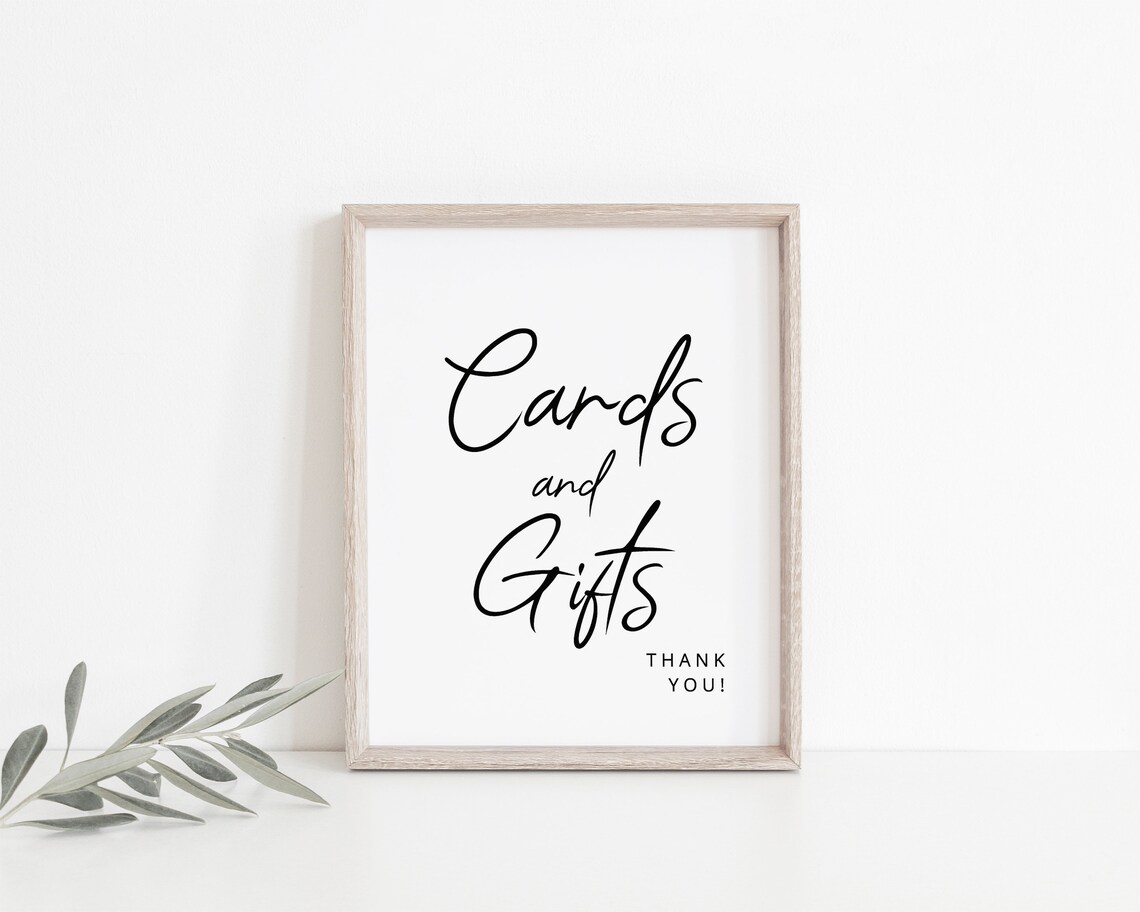 Cards and Gifts Sign Printable Cards and Gifts Sign - Etsy