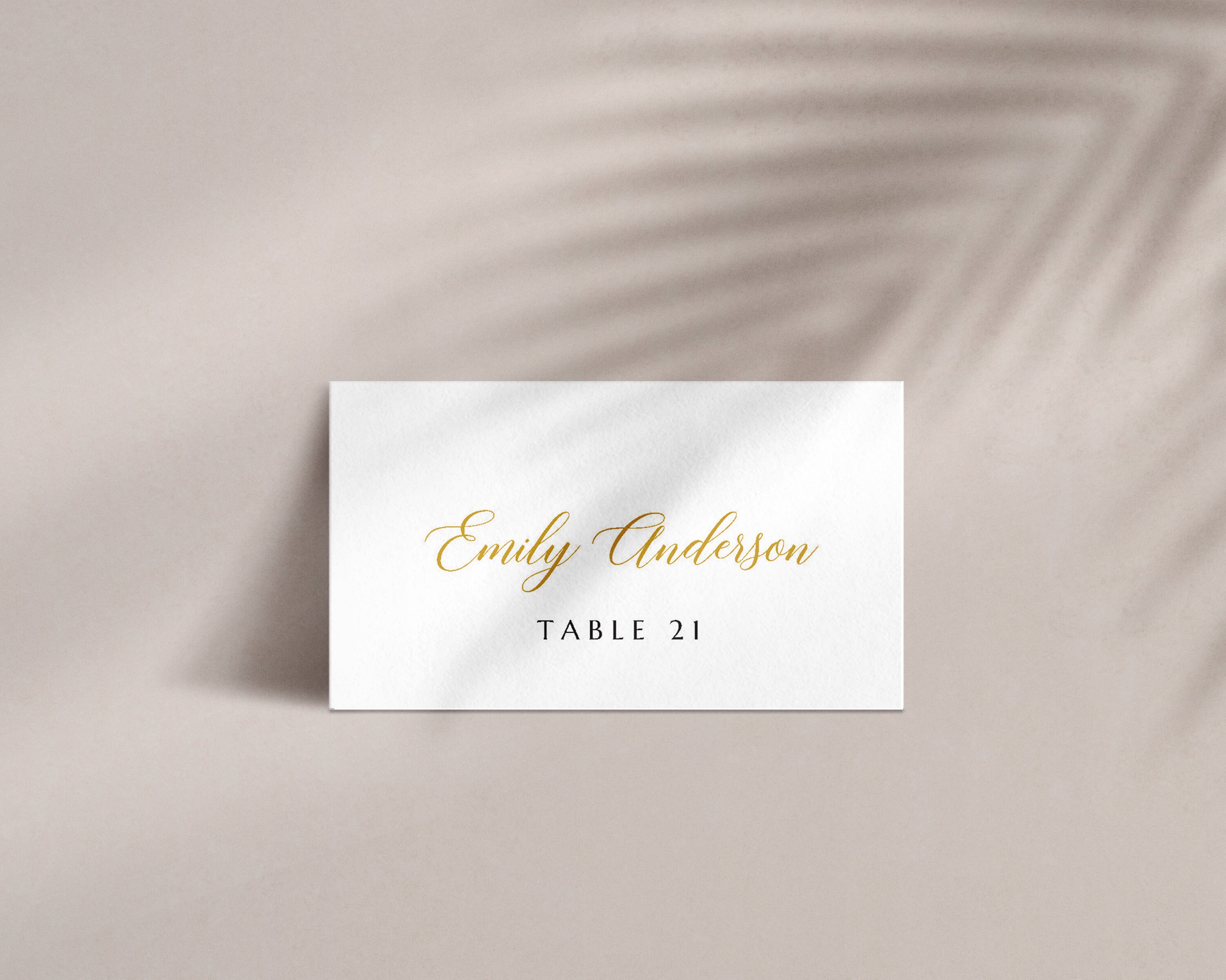 Place Card Template Wedding Place Cards Gold Place Cards | Etsy