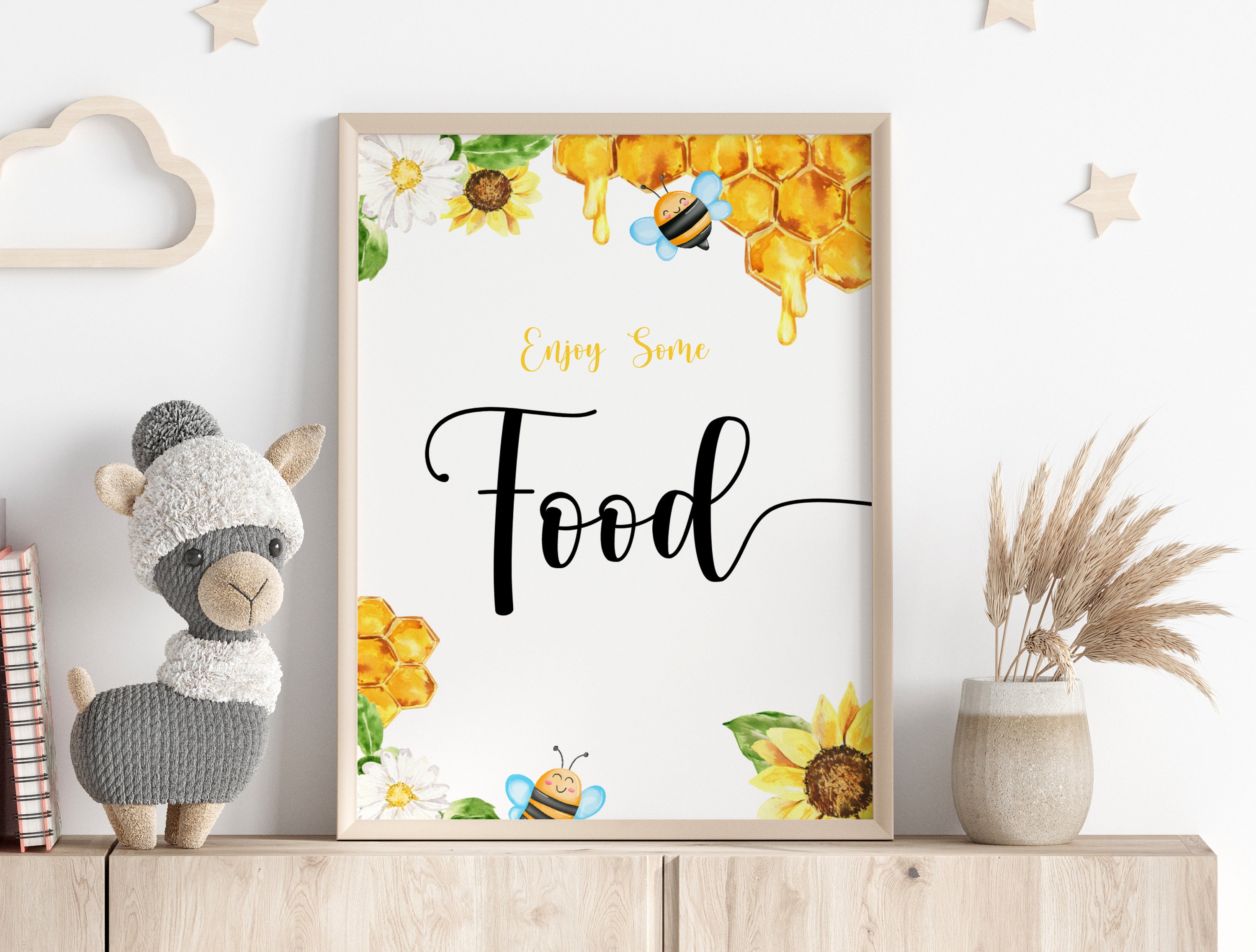 Food Sign Template Baby Shower Food Sign Drinks Bar Sign | Etsy
