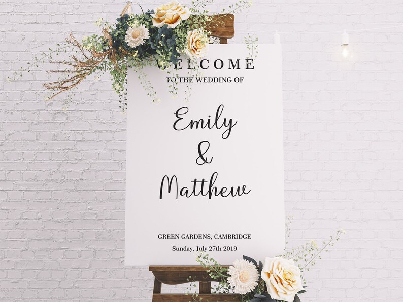 Welcome Wedding Sign Wedding Signs Welcome Sign Elegant | Etsy