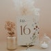 Wedding Table Number Sign Beige Table Number Template Floral - Etsy