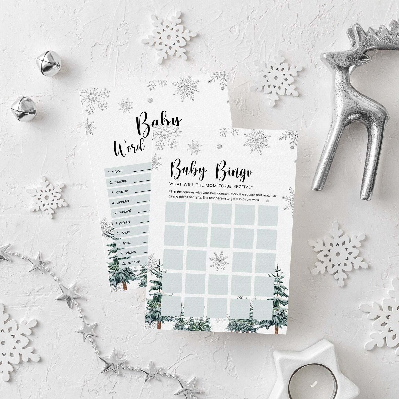 Winter Baby Shower Games Baby Shower Games Bundle Winter - Etsy