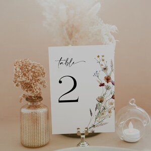 Boho Wedding Table Number, Table Number Sign, Wedding Table Number ...