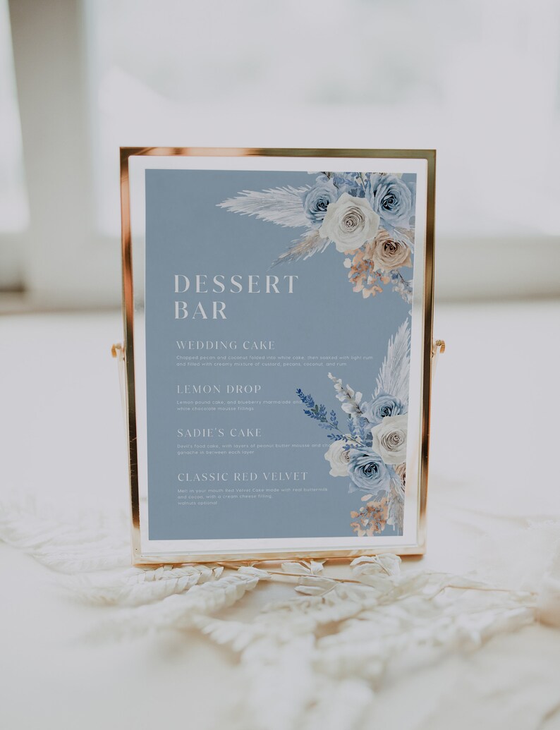 Dessert Menu Sign Wedding Dessert Sign Wedding Cake Sign - Etsy