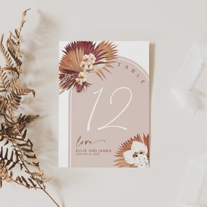 Boho Chic Table Numbers, Boho Wedding Table Numbers, Table Numebrs ...