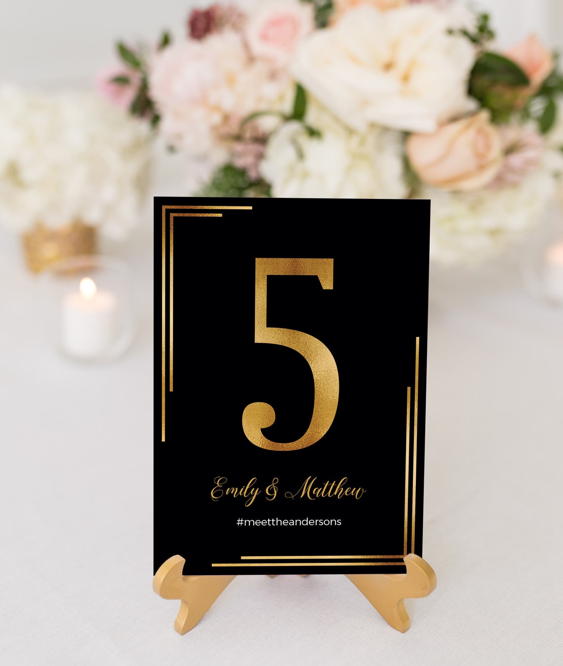 Black Table Numbers Wedding Table Numbers Template Gold - Etsy