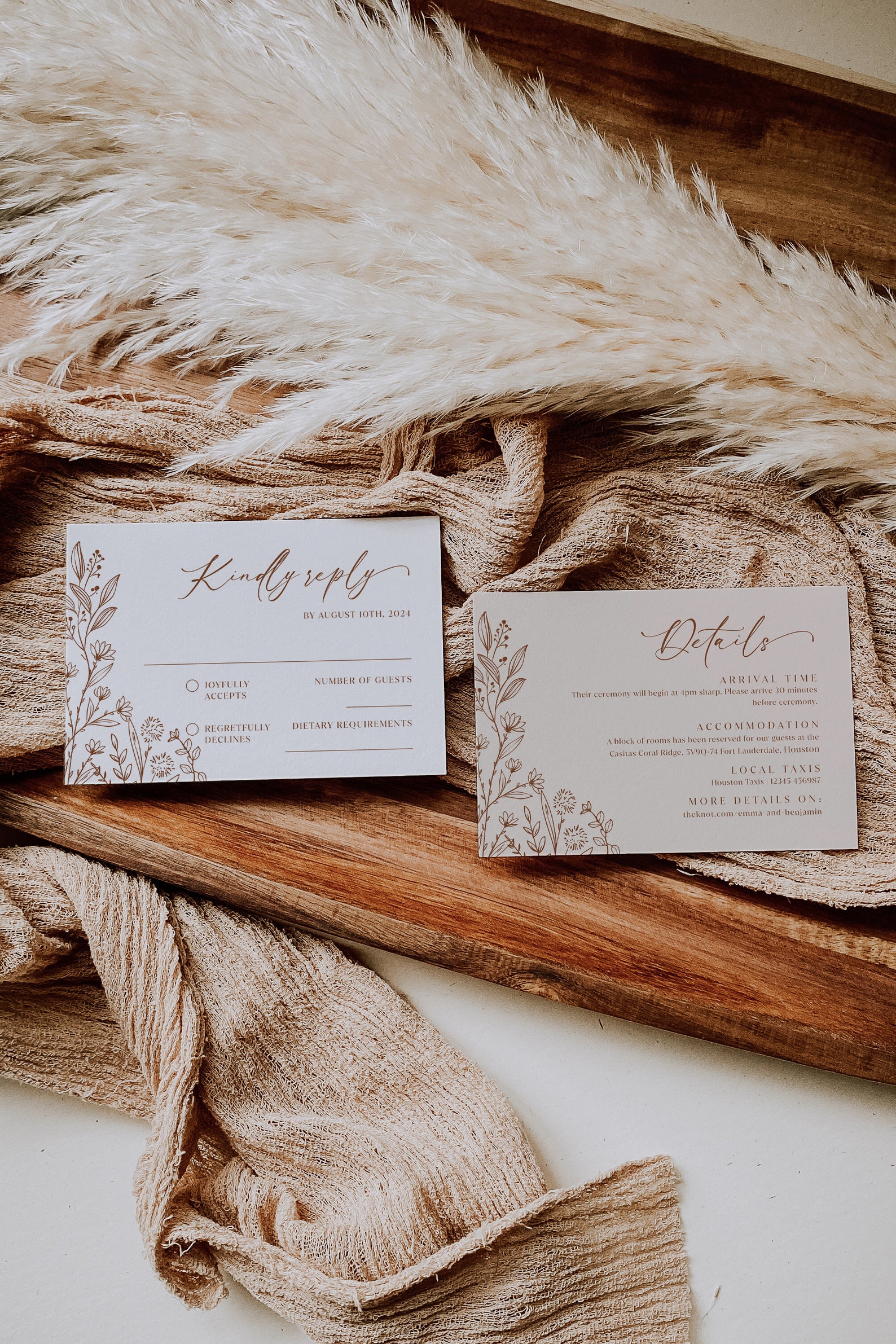 Earthy Wedding Invitations, Wildflower Wedding Invitations, Wildflower ...