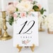 Printable Table Numbers With Pink and Blush Flowers and Greenery ...